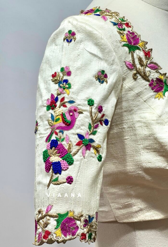 Elegant Aari Work Blouse Designs: Simple Aari Work Blouses and Stunning ...